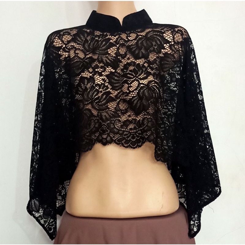 Jual Cape brokat paris cuantik outer perempuan bahan full brukat ...