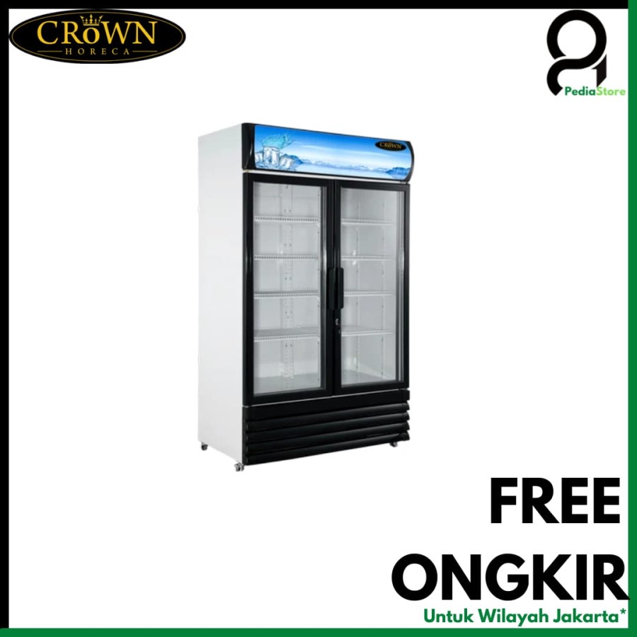 Jual Crown Horeca LG-800 Display Cooler / Showcase Chiller 2 Pintu 800 ...