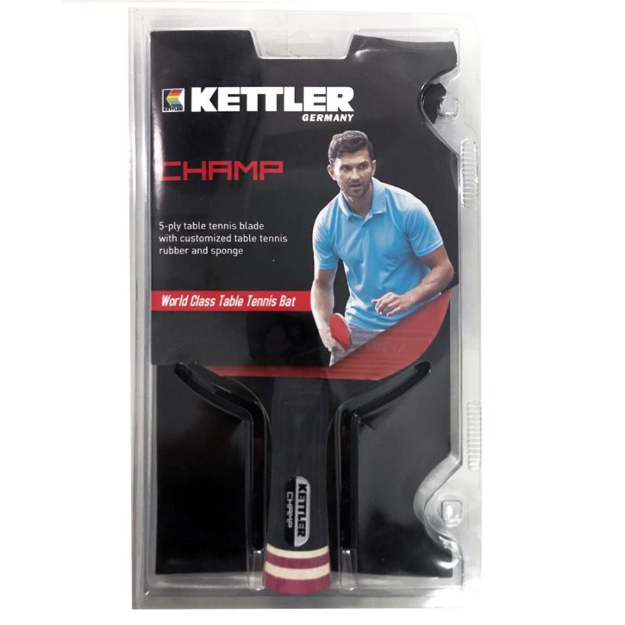 Jual KETTLER Table Tennis Bat CHAMP - BLACK | Shopee Indonesia