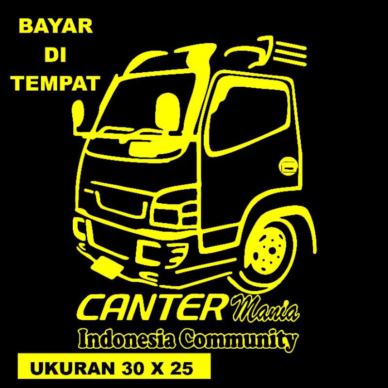 Jual Stiker mobil truck canter mania indonesia sticker variasi mobil ...