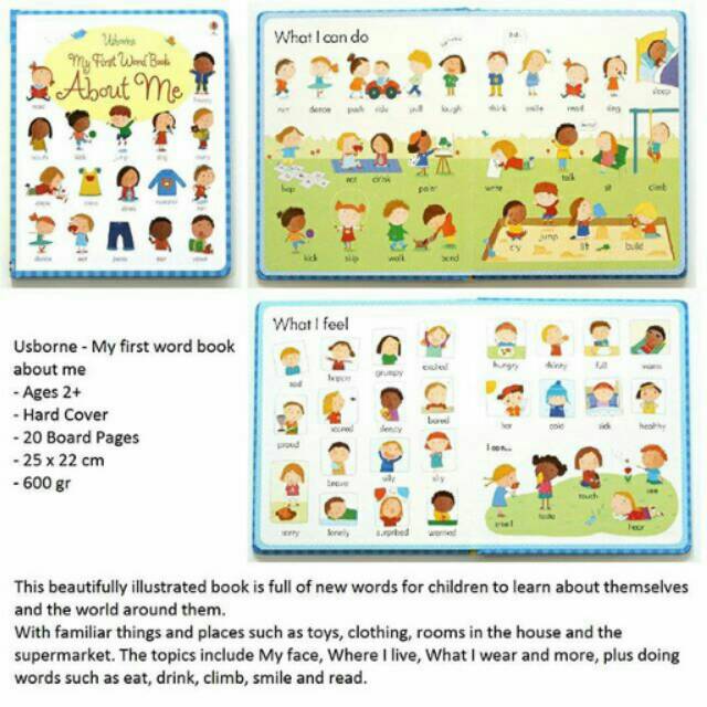 Jual Usborne - My first word book about me | Shopee Indonesia