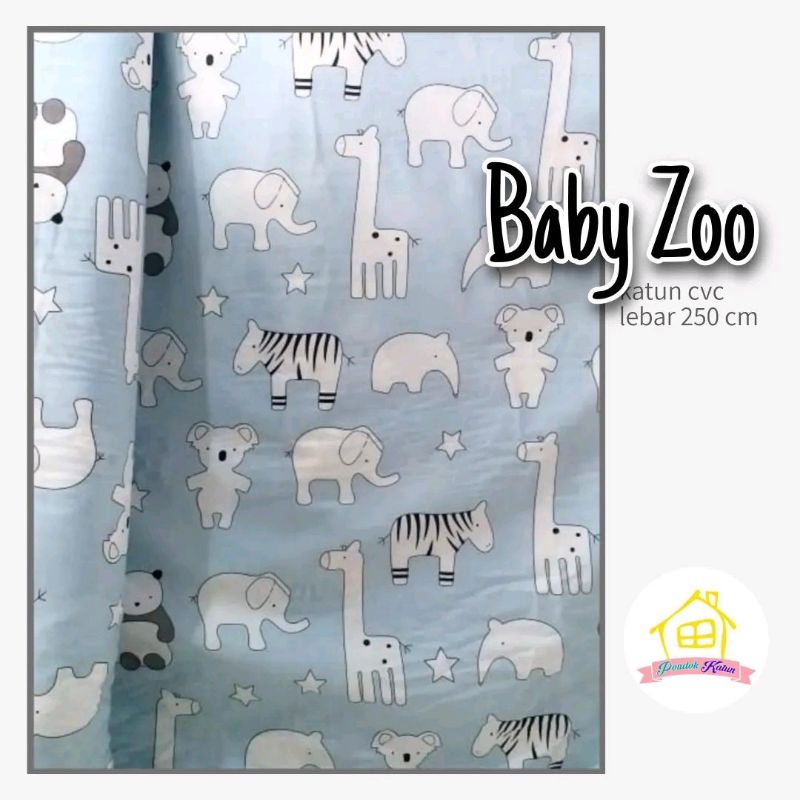 Jual KAIN KATUN CVC BABY ZOO | Shopee Indonesia