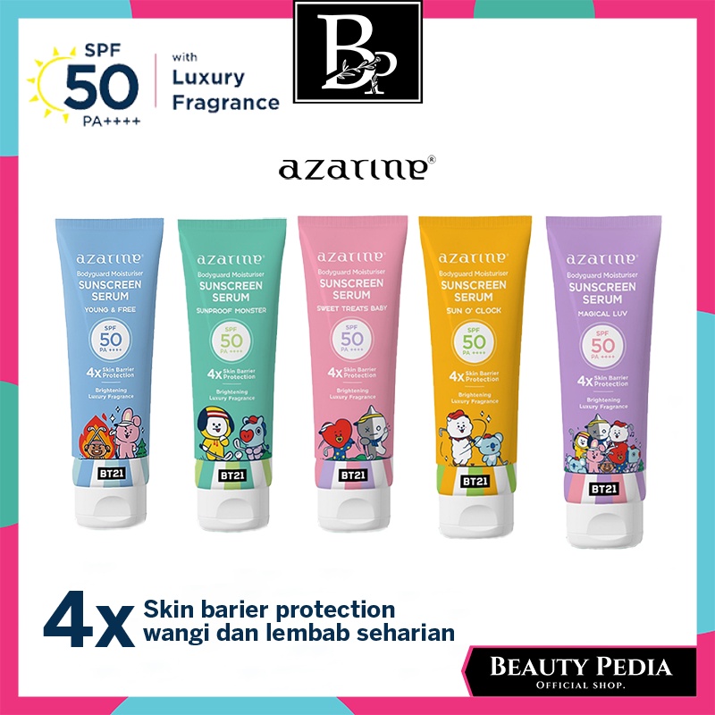 Jual Beauty Pedia Azarine X Bt21 Body Guard Moisturizer Sunscreen Serum Spf 50 Pa++++ | Bpom ...