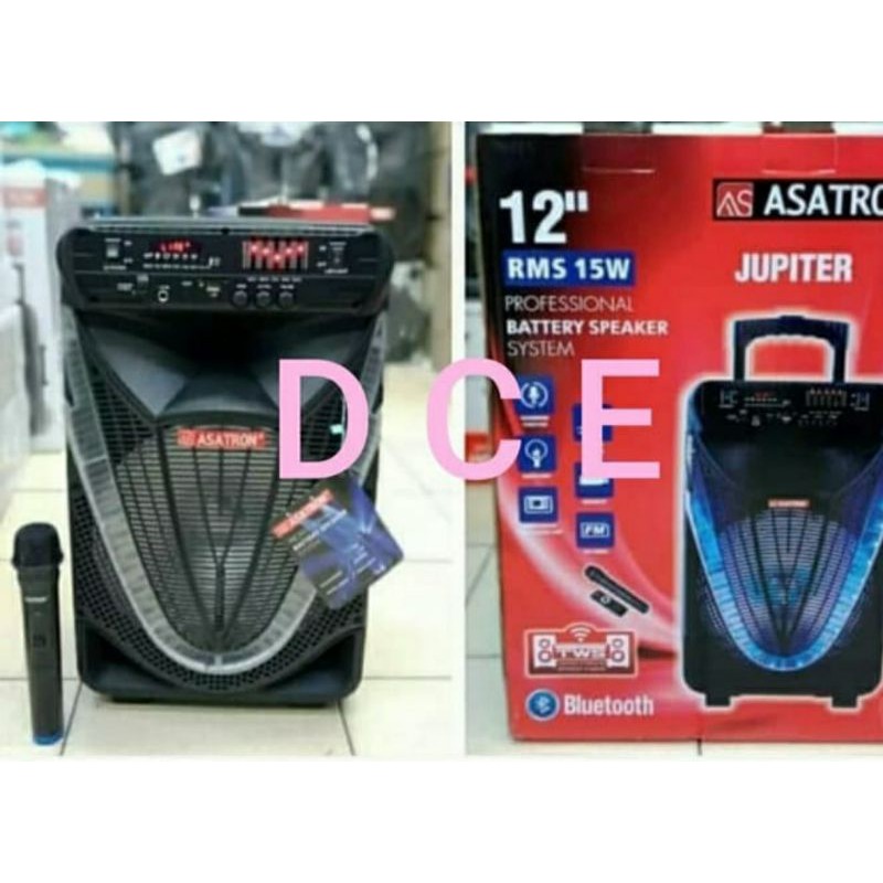 Jual Speaker Portable Wireless ASATRON JUPITER 12inch USB Bluetooth | Shopee Indonesia
