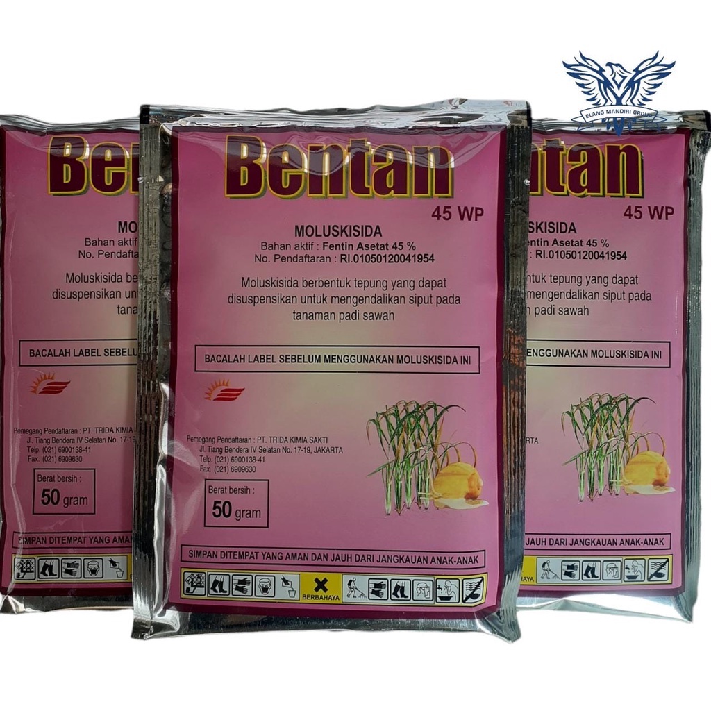 Jual Bentan 45WP 50gr Moluskusida Fentin Asetat 45% Racun keong Trida ...