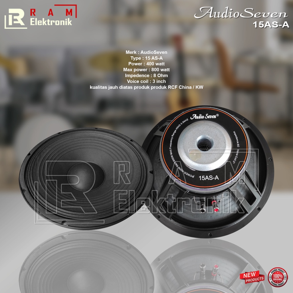 Jual Komponen Speaker 15 Inch Audio Seven AS15A / AS15-A Original Max 800W | Shopee Indonesia