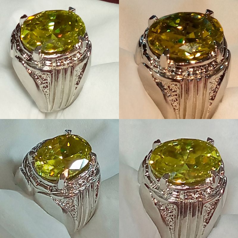 Jual Batu cincin permata citrin kuning | Shopee Indonesia