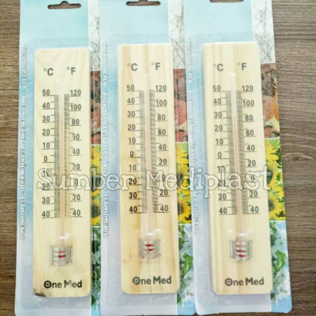 Jual Termometer Ruangan Kayu / Termometer Dinding Onemed | Shopee Indonesia