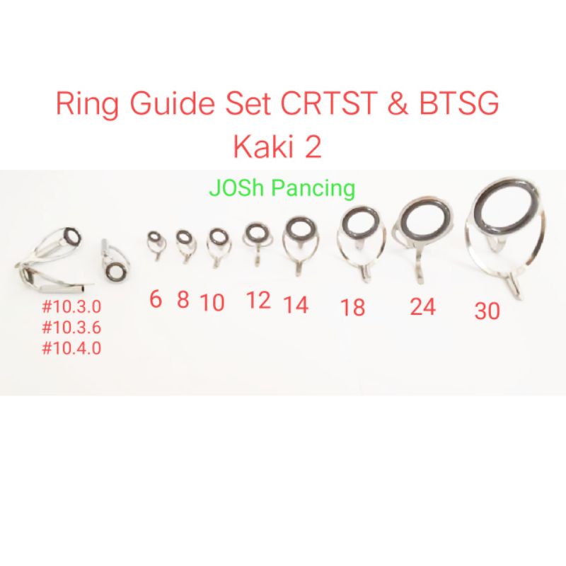 Jual ring guide set kaki 2 mamarit marit joran laut lengkap cincin ...