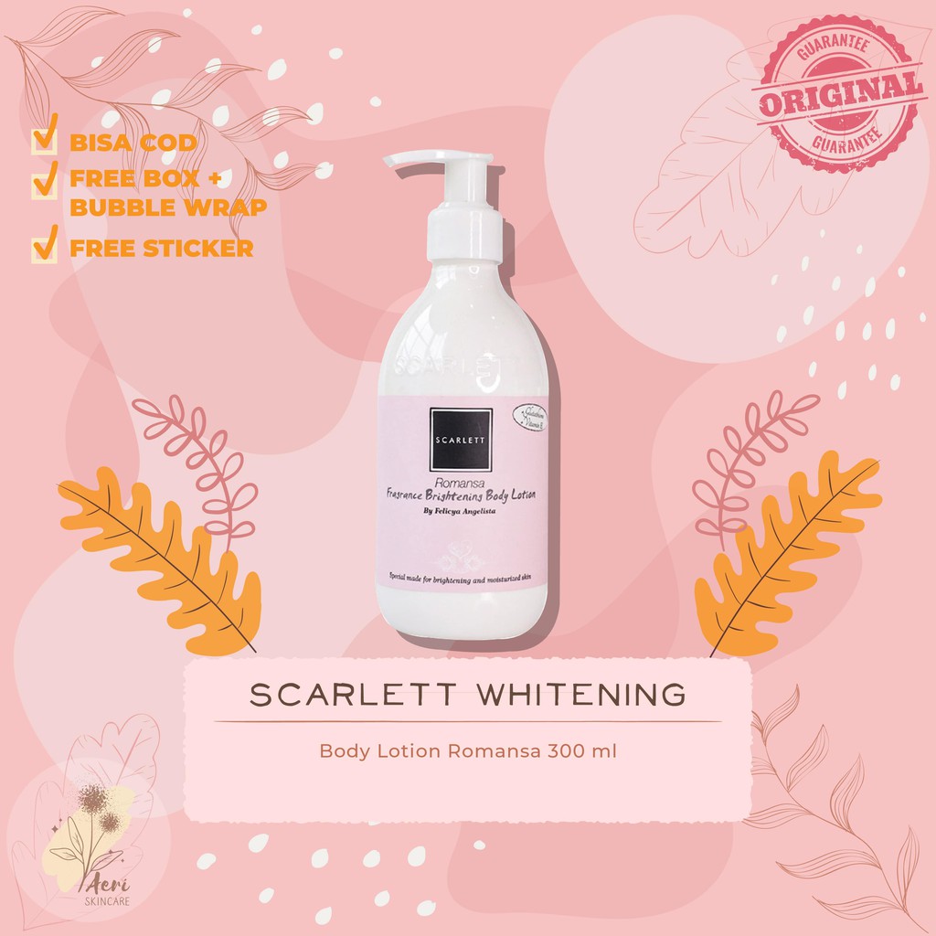 Jual Scarlett Whitening Body Lotion Romansa 300 ml | Shopee Indonesia