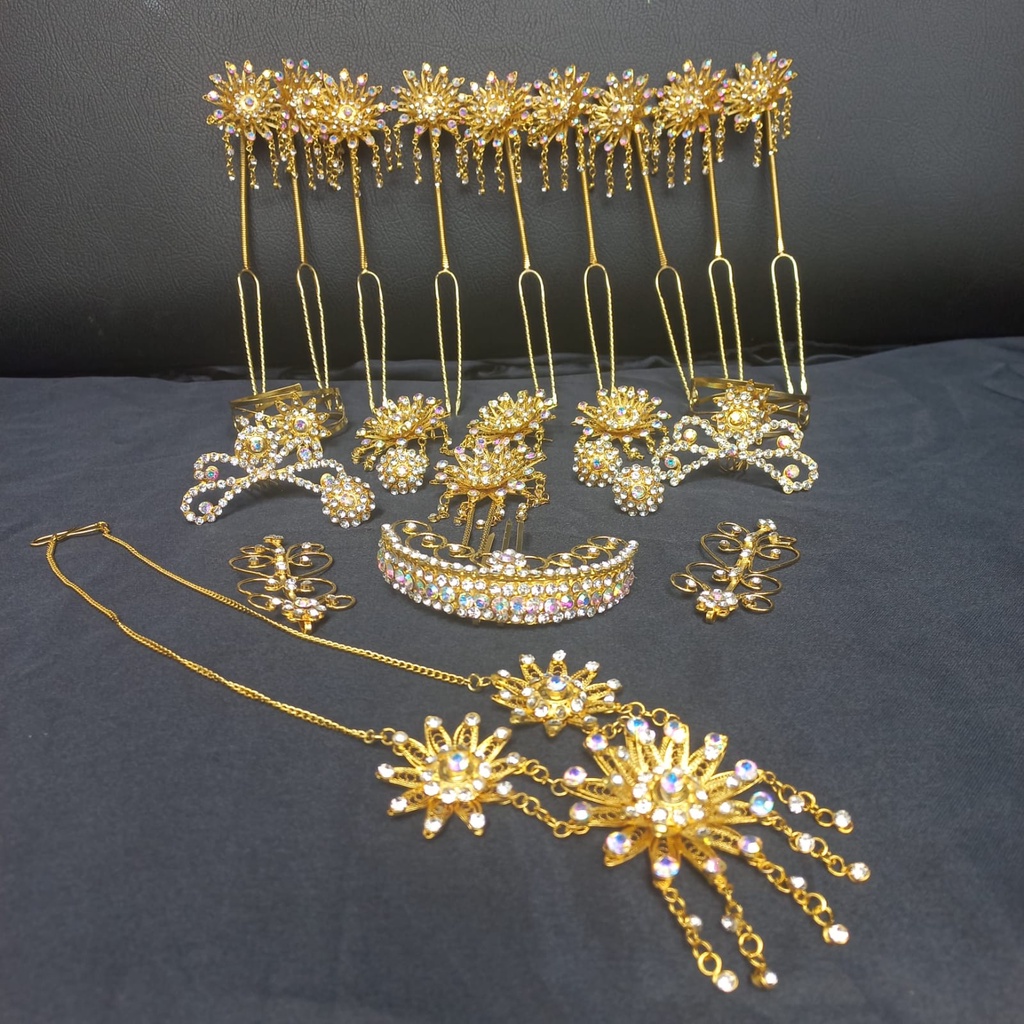 Jual Set Manten Solo Gold/set manten/siger sunda pengantin murah/siger ...