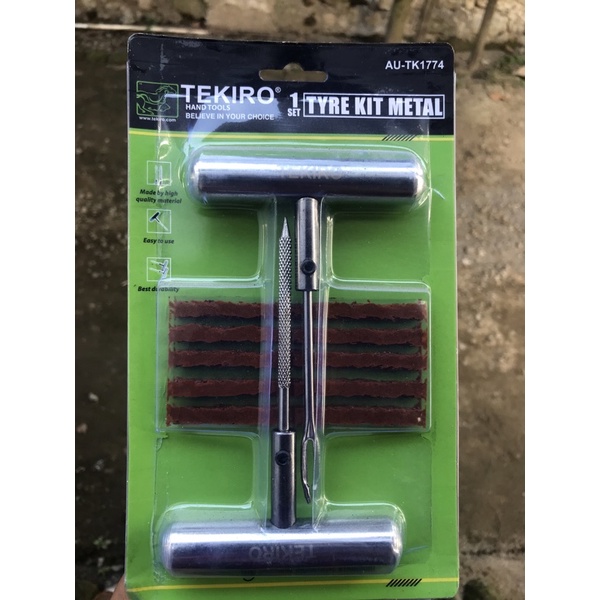 Jual Alat Tambal Ban Tubeless Motor/Mobil Tekiro Original Gagang Besi ...