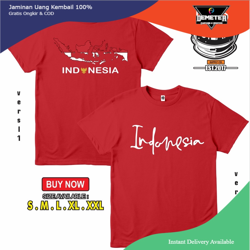 Jual Kaos Agustus INDONESIA MERDEKA HUT RI 73 Garuda Nusantara Asian ...