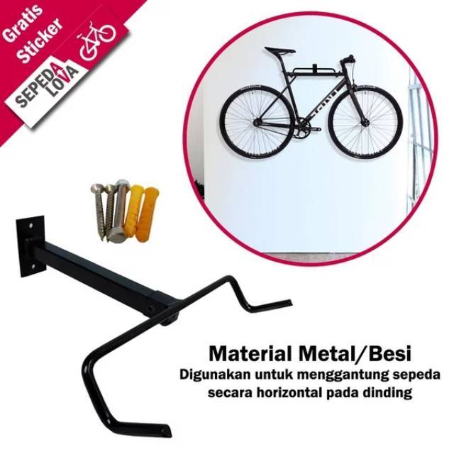 Jual Gantungan sepeda/hanger bike wall/besi gantungan sepeda | Shopee ...