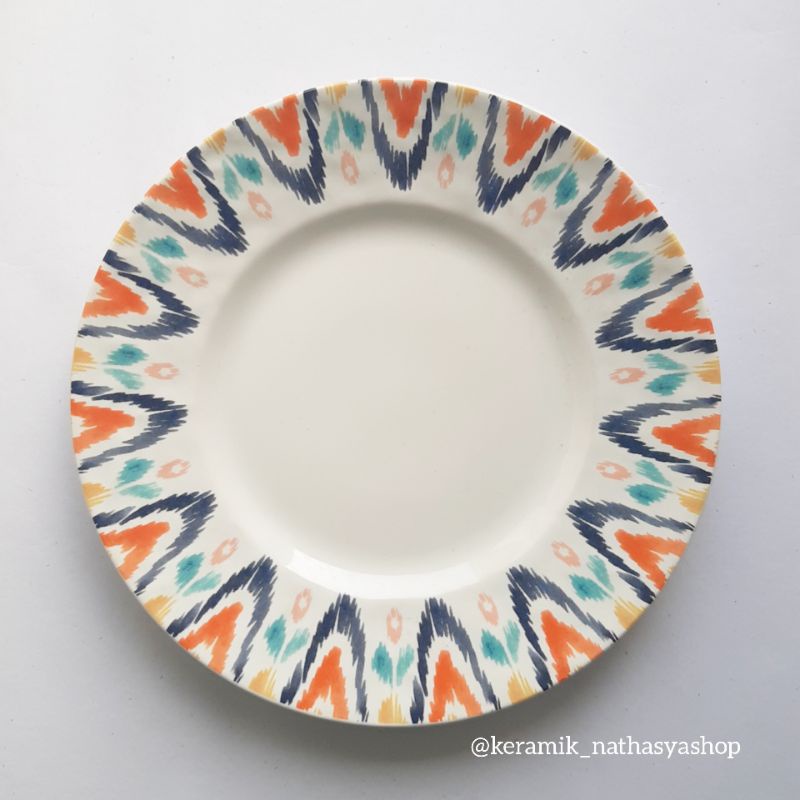 Jual Piring Keramik/Piring Hias Motif Ikat | Shopee Indonesia