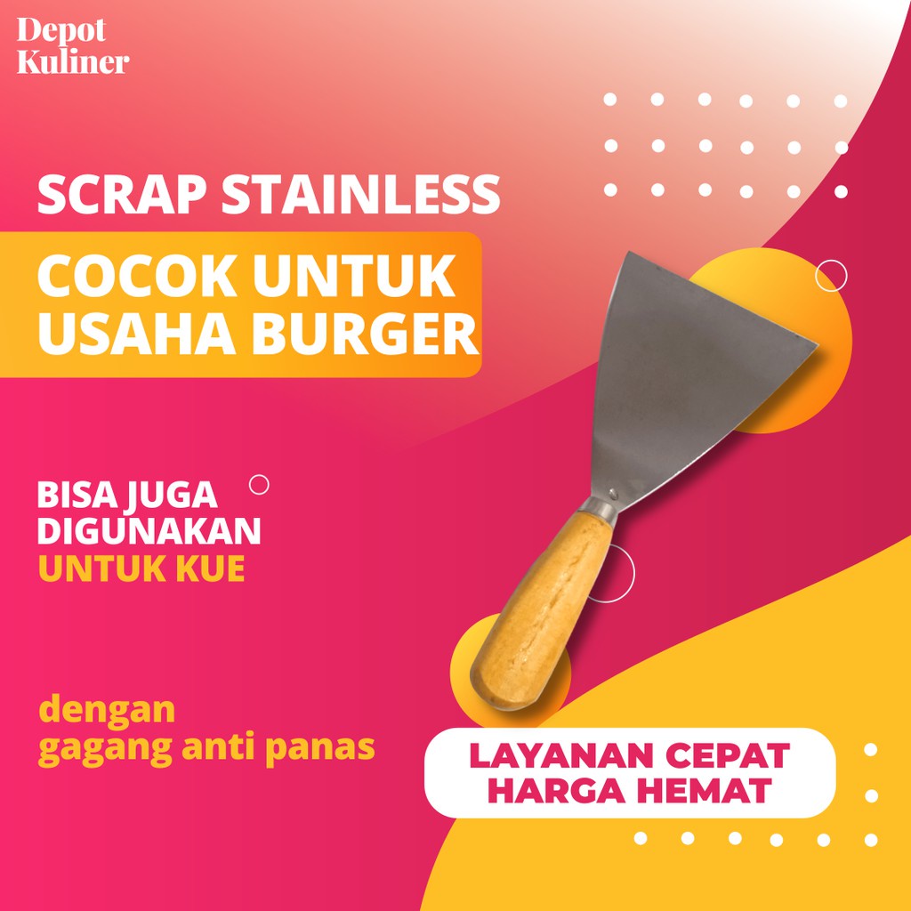 Jual Scrap Kue Stainless Alat Pisau Burger Ukuran 4 Inchi | Shopee ...