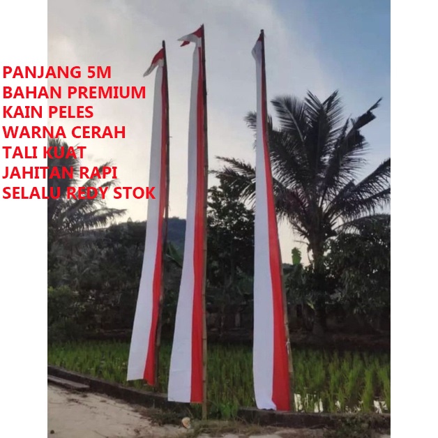 Jual Umbul-umbul Merah Putih Panjang 5 Meter | Shopee Indonesia