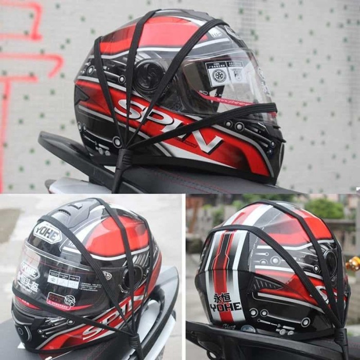 Jual Tali Helm jaring helm Tali Pengikat Helm elastis Helmet Rope Cargo ...