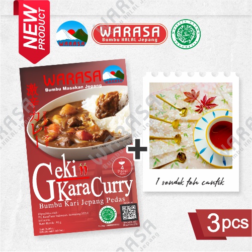 Jual WARASA Gekikara Curry 3pcs | Free 1 Sendok Teh | Shopee Indonesia
