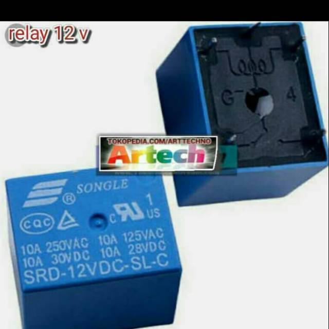 Jual Relay 12v 12vdc SRD-12VDC-SL-C (ORIGINAL SONGLE) | Shopee Indonesia