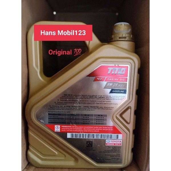 Jual Oli TMO LUBRICANT GOLD SAE 0w-20 Engine OIL Fully Synthetic ...