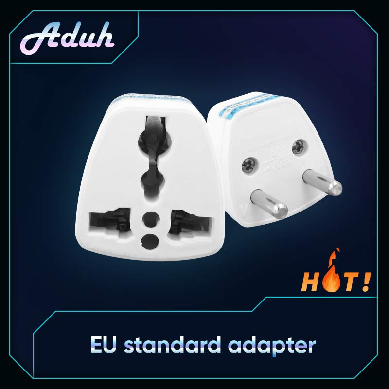 Jual Steker EU Travel Adapter Stop Kontak Over Kaki 3 ke Kaki | Shopee Indonesia