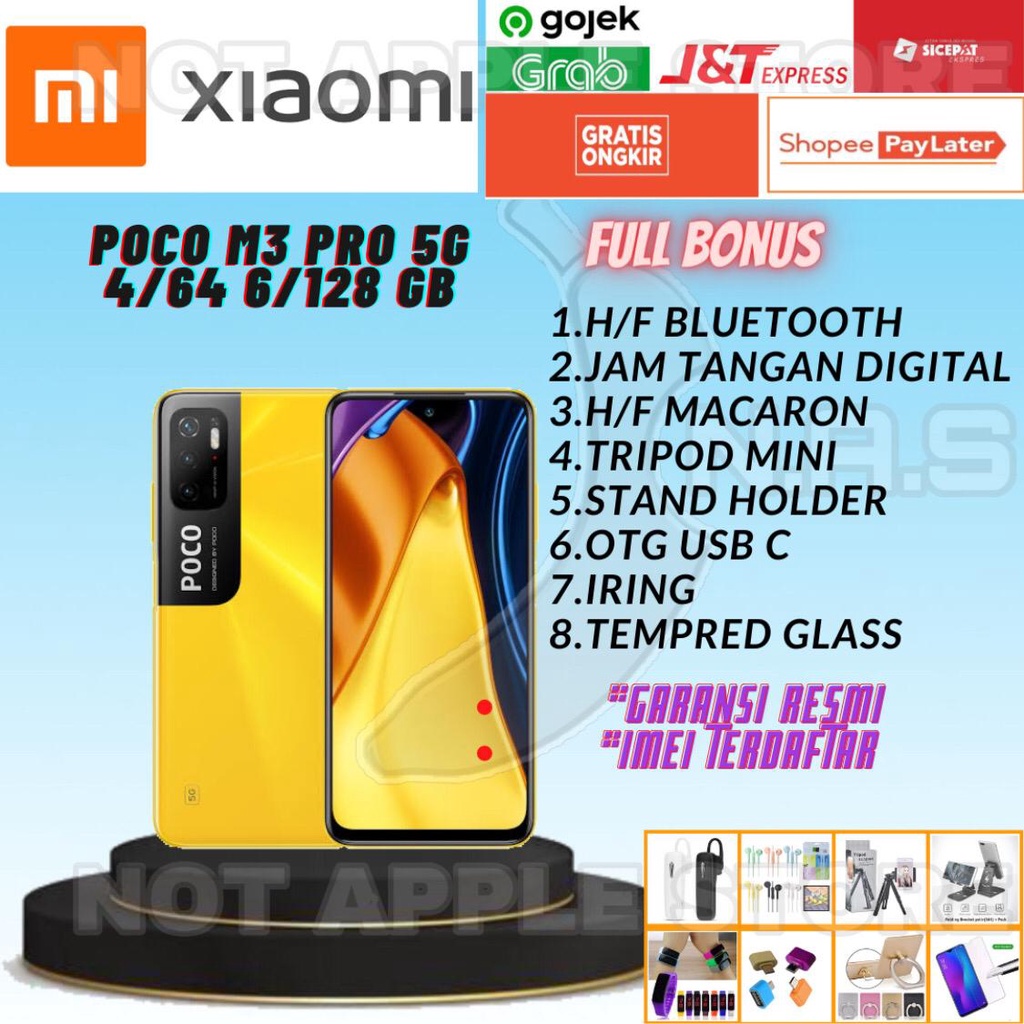 Jual XIAOMI POCO M3 PRO 5G RAM 4/64GB 6/128GB NEW BARU GARANSI RESMI ...