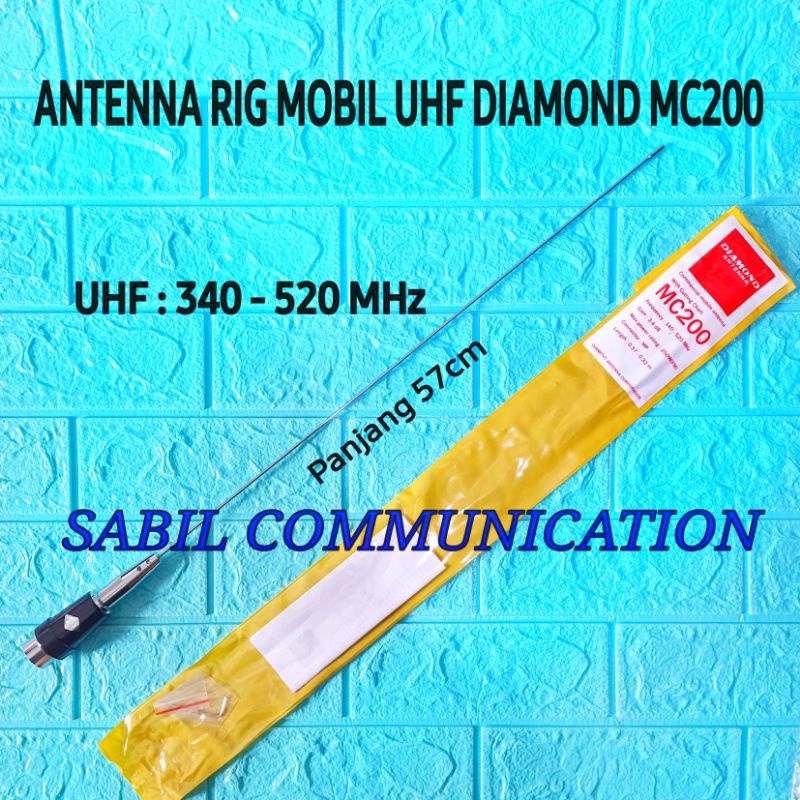 Jual ANTENA RADIO RIG UHF DIAMOND MC200 ANTENNA RIG MOBIL UHF MC200 UHF ...