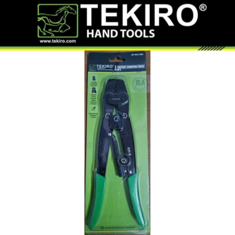 Jual TANG PRESS SKUN KABEL RATCHET KH 8 TEKIRO || RATCHET CRIMPING ...