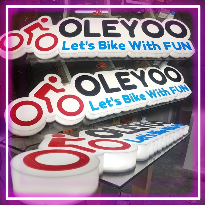 Jual Sign Box LED Neon Box Nyala Model Logo Sesuai Cutting Akrilik Full ...