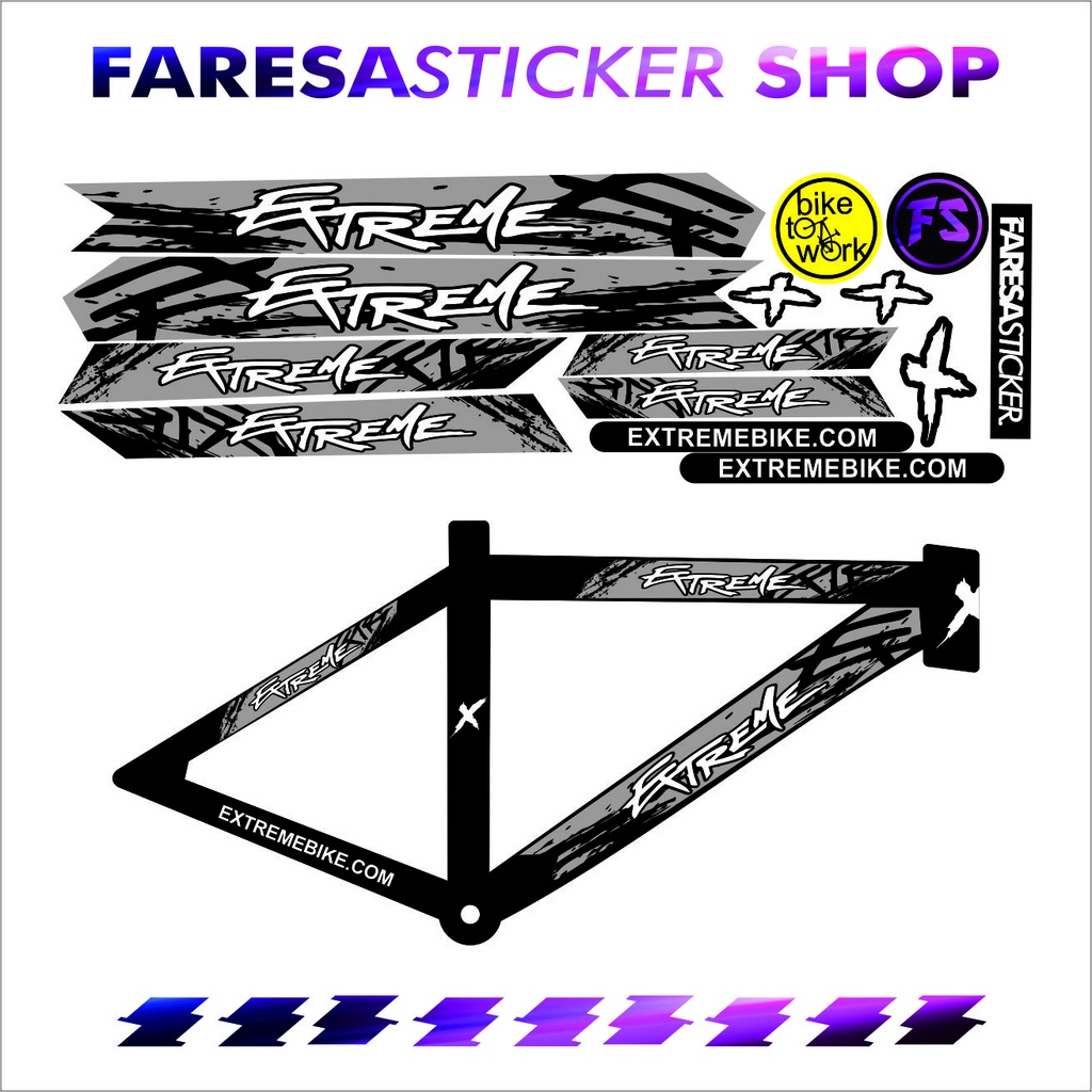 Jual (COD) STICKER STRIPING VARIASI SEPEDA GUNUNG SEPEDA SANTAI EXTREME ...