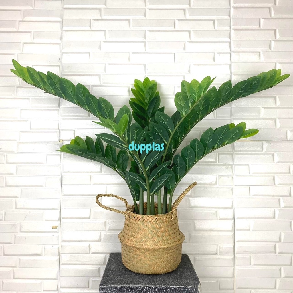 Jual Pohon Daun Dollar Klasik T90 Latex Artificial Cover Pot Anyaman ...