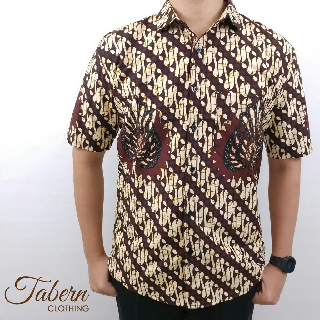 Jual Kemeja Batik Motif Garuda Parang - NEHRU CLEAR SALE | Shopee Indonesia