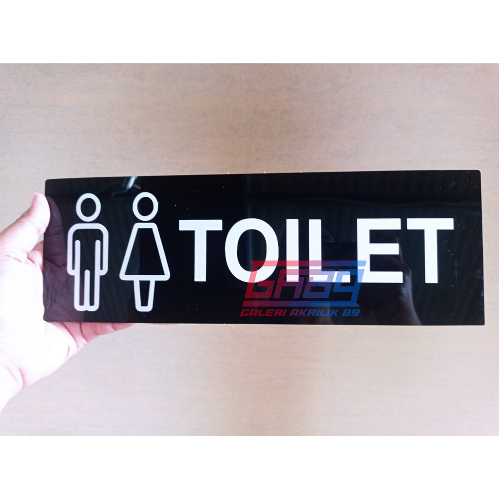 Jual Toilet Sign Akrilik | Acrylic Sign Restroom WC Modern | Acrylic ...