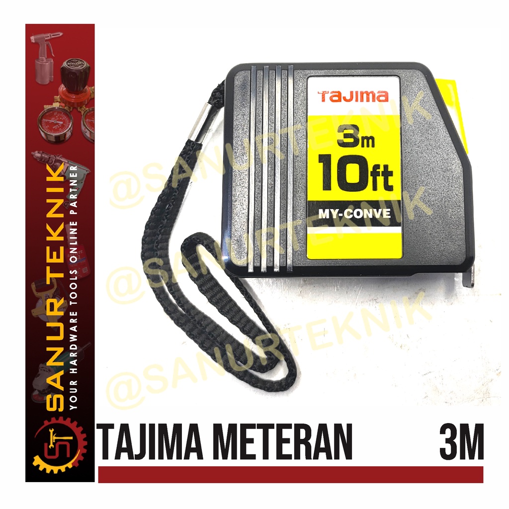 Jual Meteran 3m /Measuring Tape TAJIMA My Conve 3 meter/ 3meter/ 3 m / 3m | Shopee Indonesia