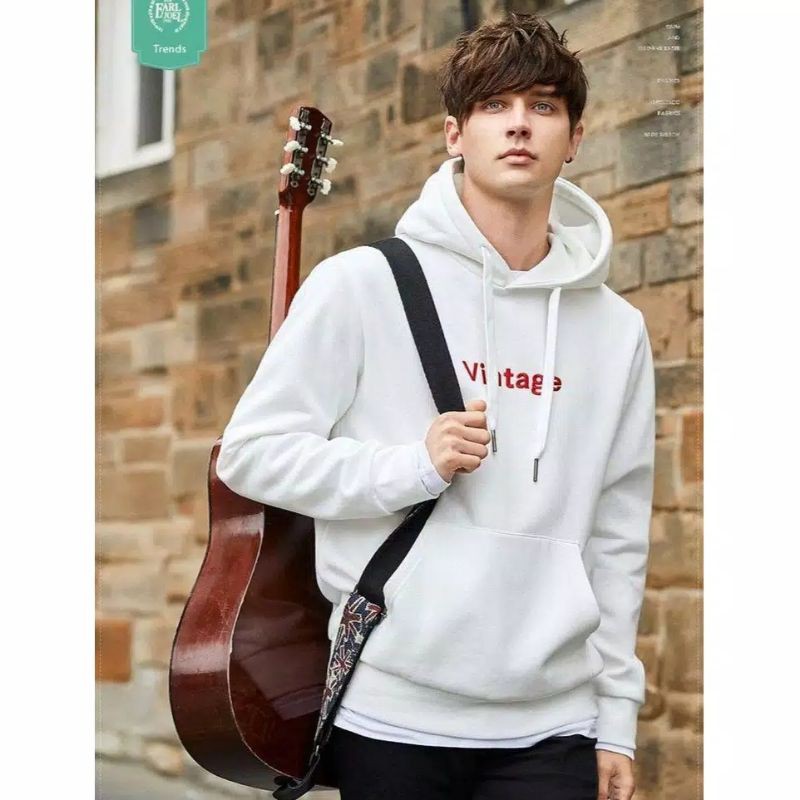 Jual VINTAGE HODIE SWEATER COWOK TEXT BORDIR | Shopee Indonesia