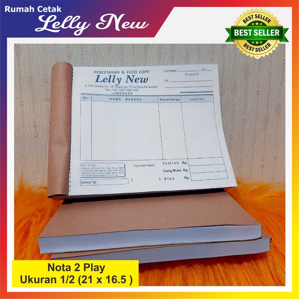 Jual Nota NCR Rangkap 2 Ukuran 1/2 Folio (21x16.5) | Shopee Indonesia