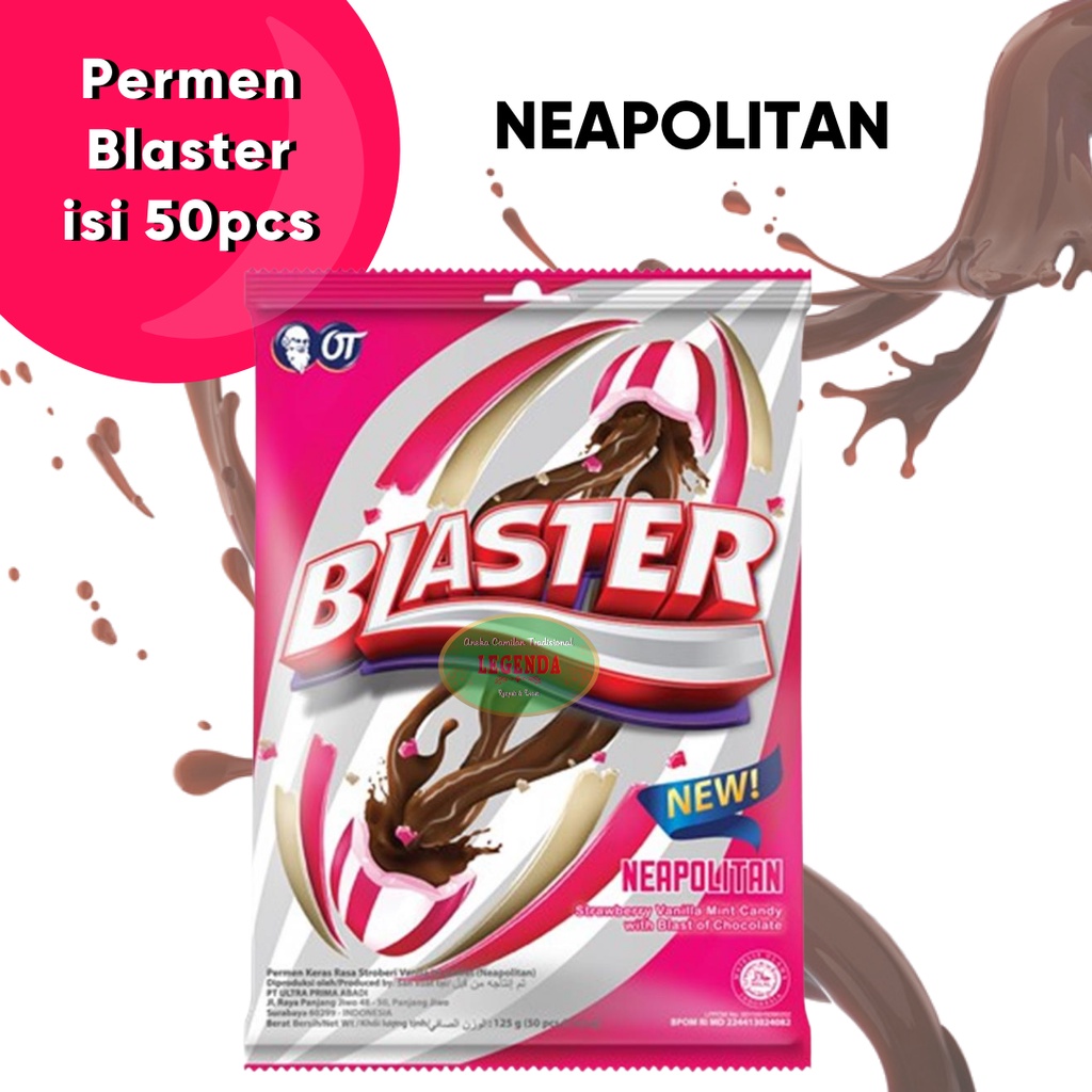 Jual Permen Blaster Neapolitan 125gr isi 50 pcs | Shopee Indonesia
