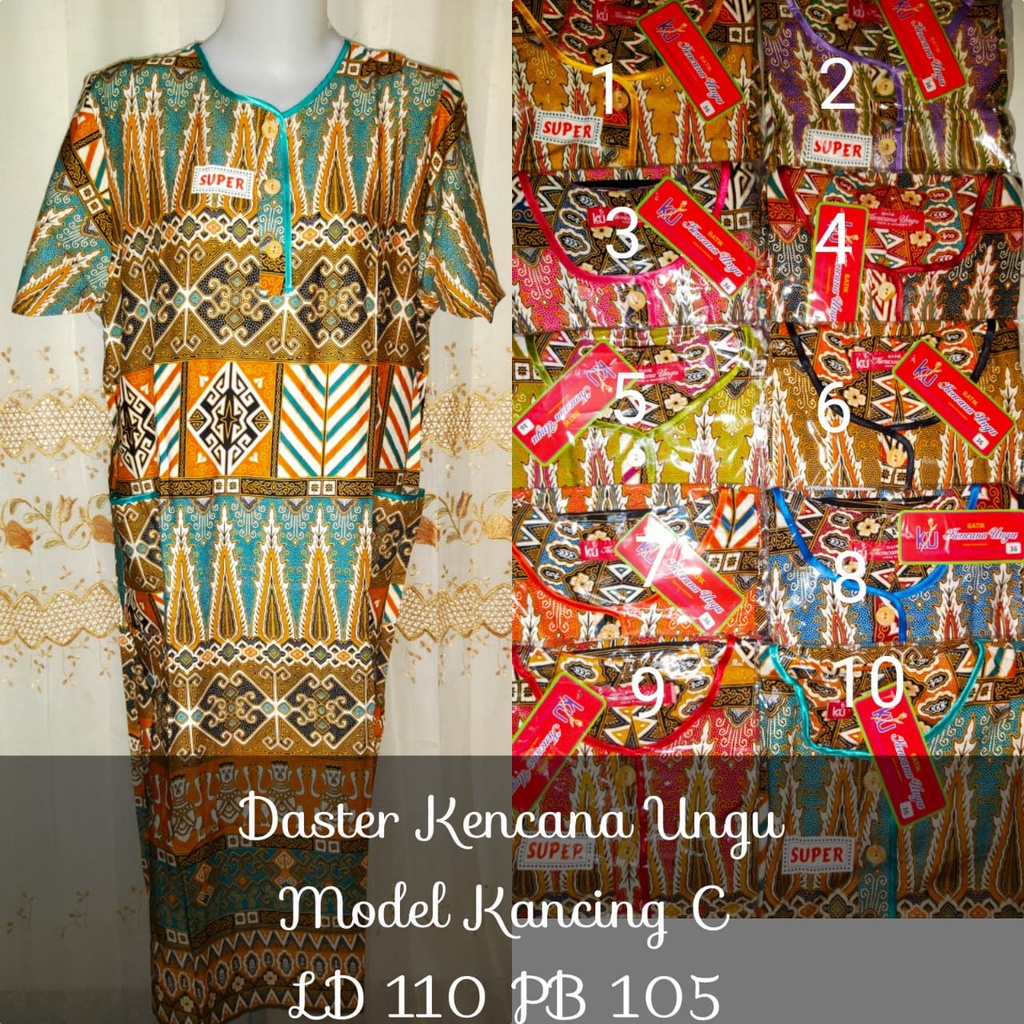 Jual DASTER KENCANA UNGU LABEL MERAH SUPER// DASTER BATIK KENCANA UNGU ...