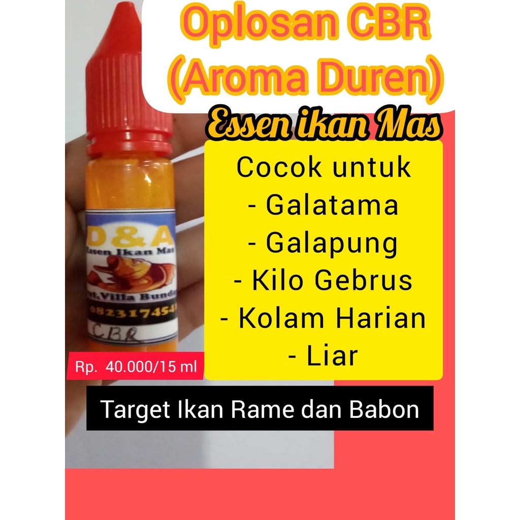 Jual ESSEN IKAN MAS CBR 15 ML/esen ikan mas lomba / essen galapung ikan ...