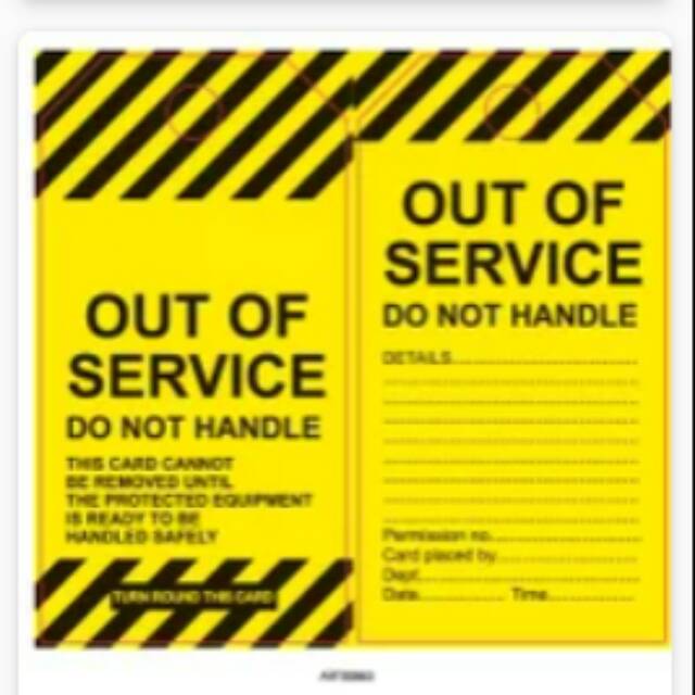 Jual TANDA PERINGATAN MESIN RUSAK ATAU TIDAK DAPAT DI GUNAKAN/Out Of ...
