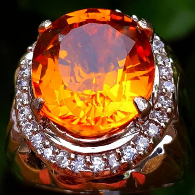 Jual Batu permata natural orange citrine quartz | Shopee Indonesia