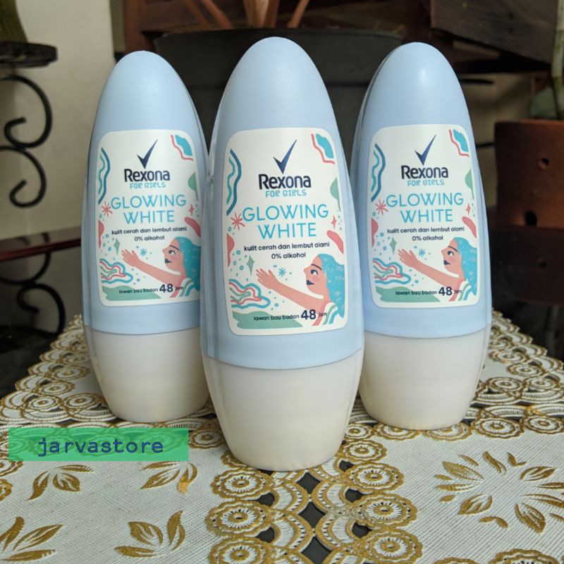 Jual REXONA Roll On Glowing White Deodorant 40 mL | Shopee Indonesia