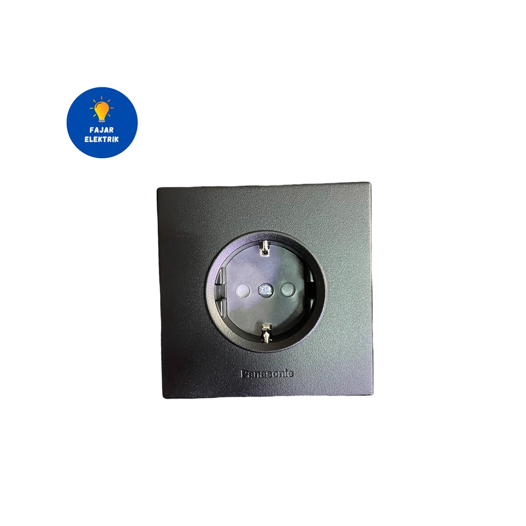 Jual PANASONIC STOPKONTAK BLACK CP STYLE MATTE BLACK WESJP1121 B ...