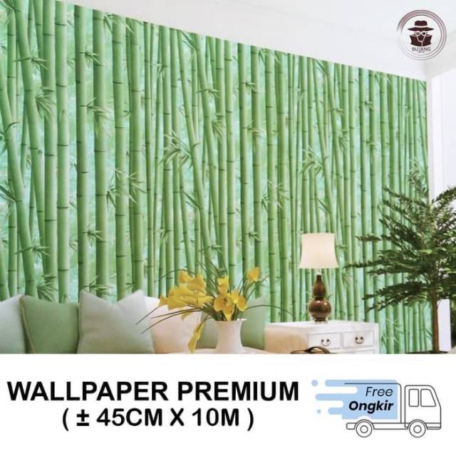 Jual Wallpapset stiker dinding motif bambu muda vintage | Shopee Indonesia