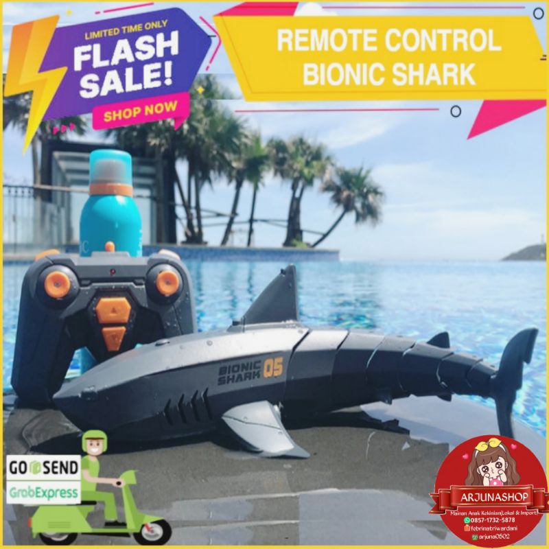 Jual Mainan Remote Control RC Hiu Robot Ikan - RC Shark Boat Remot ...