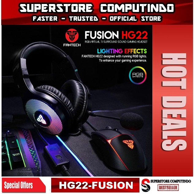 Jual Fantech FUSION HG22 RGB 7.1 Surround Sound - HG22 HG-22 Gaming ...