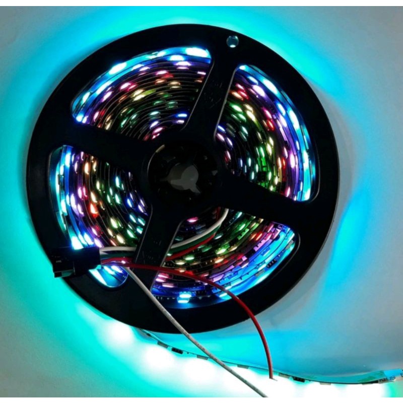 Jual Led Strip 12V 5m BLACK PCB TEBAL led rapat WS2811 WS1903 SM16703 ...