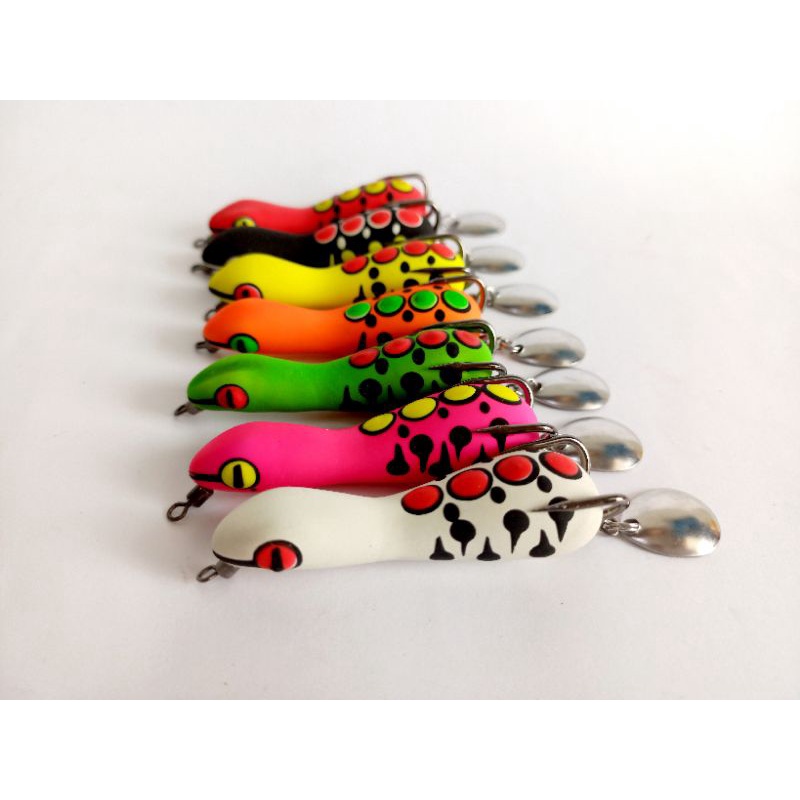 Jual soft frog leher slim kaliang lure 6 cm / soft frog gold Blade ...