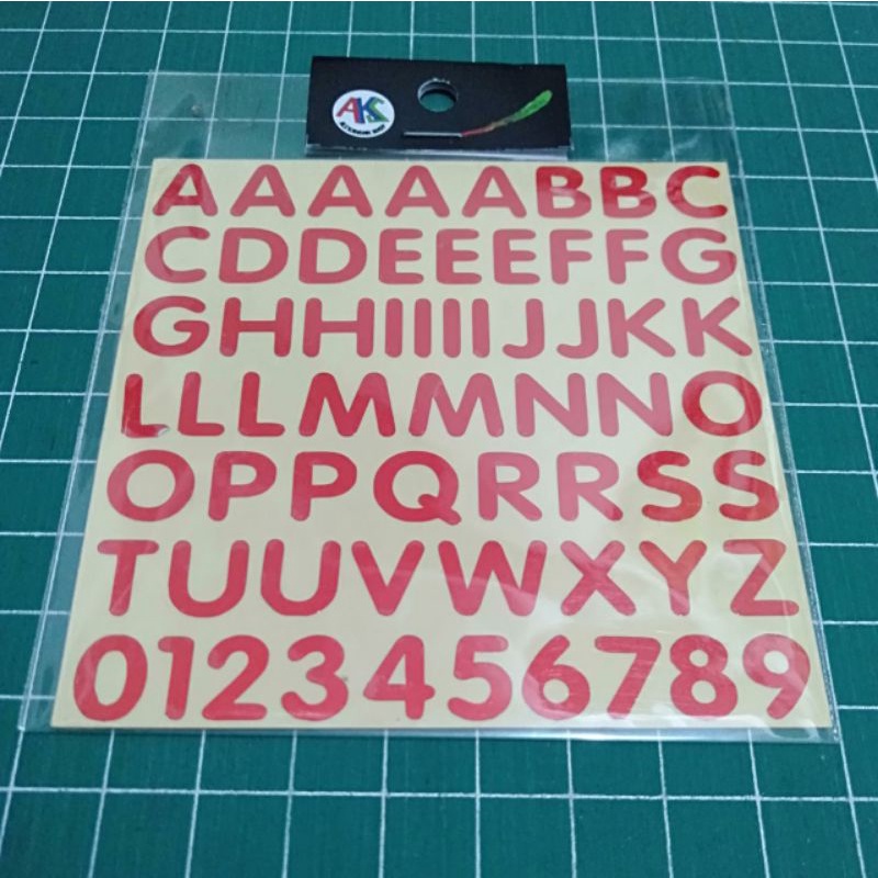 Jual Stiker huruf sticker abjad setiker motor cutting edisi tulisan ...